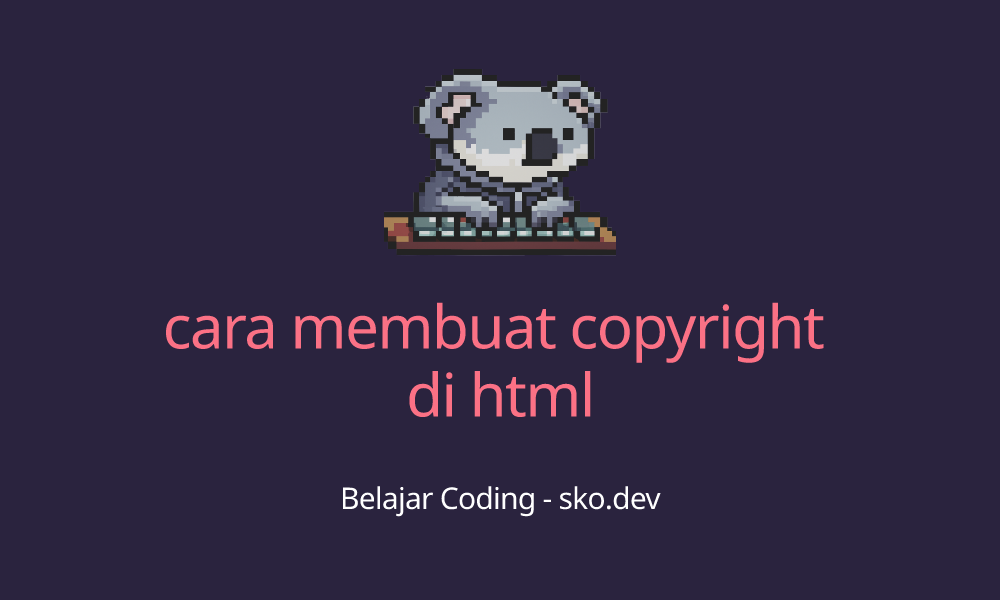 cara membuat copyright di html