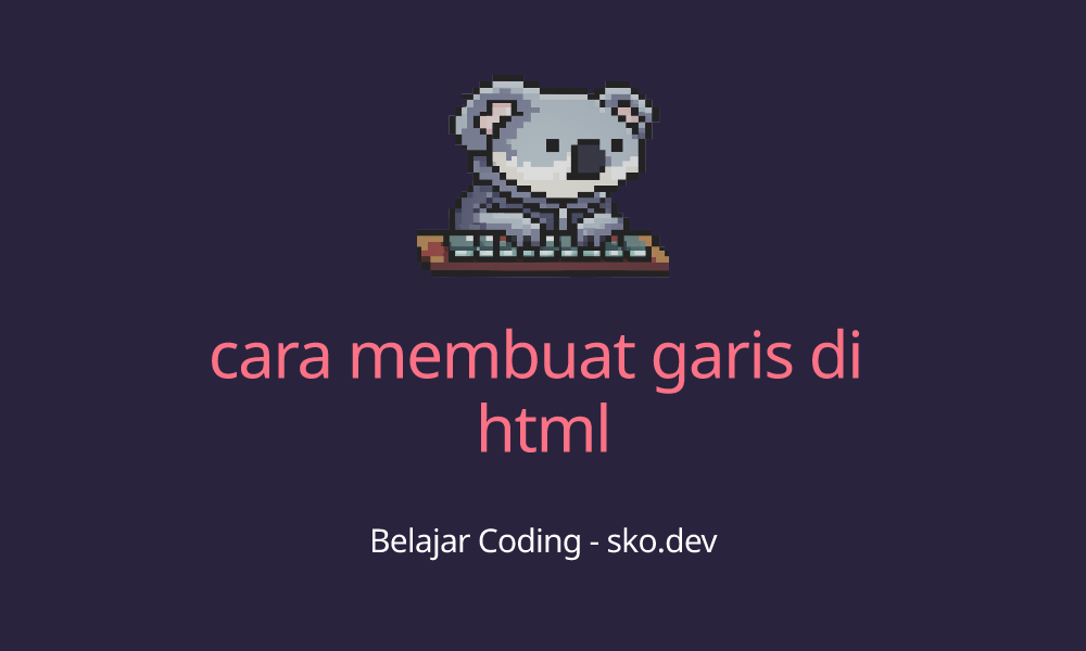 cara membuat garis di html