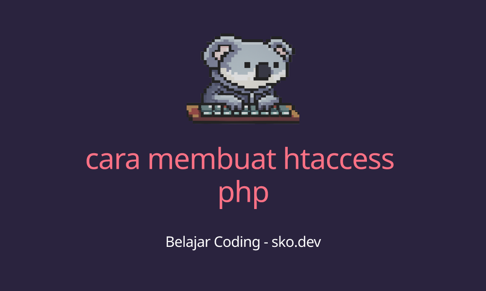 cara membuat htaccess php